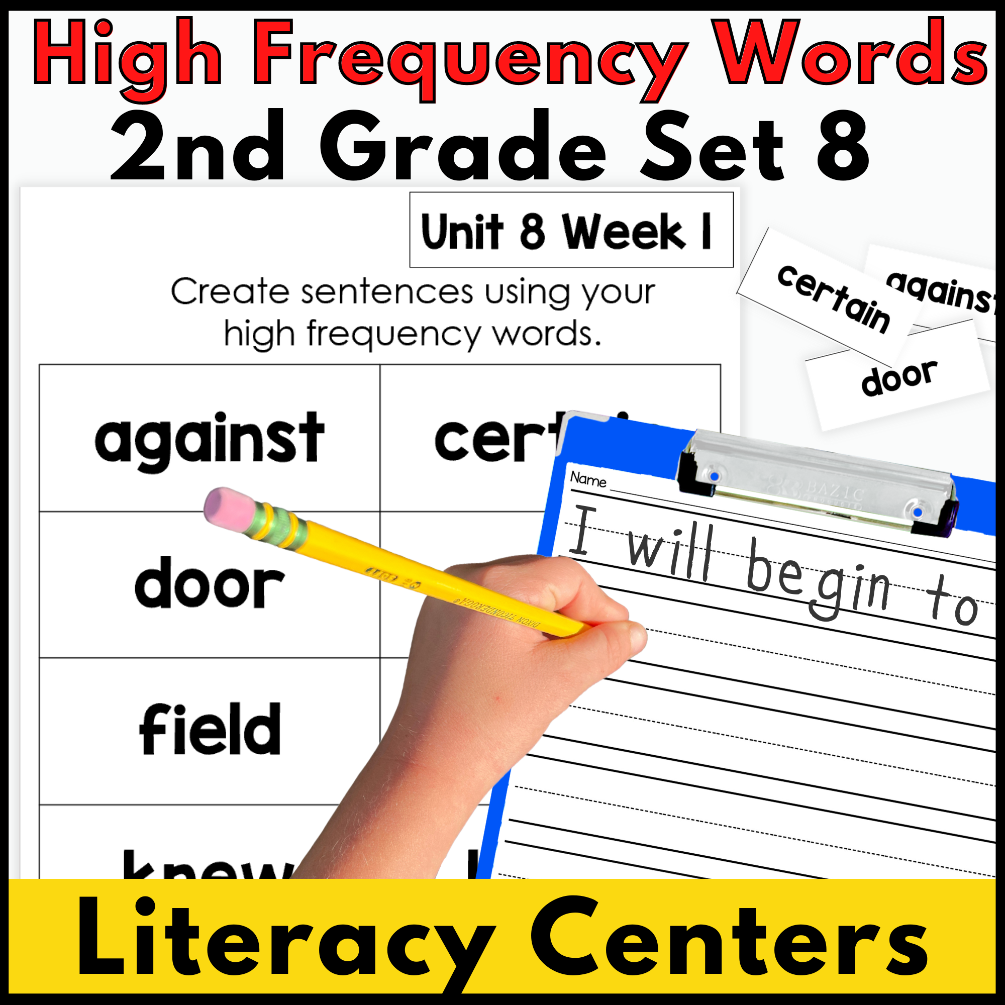Benchmark Advance High Frequency Word Activities | 2nd Grade Unit 8 ...