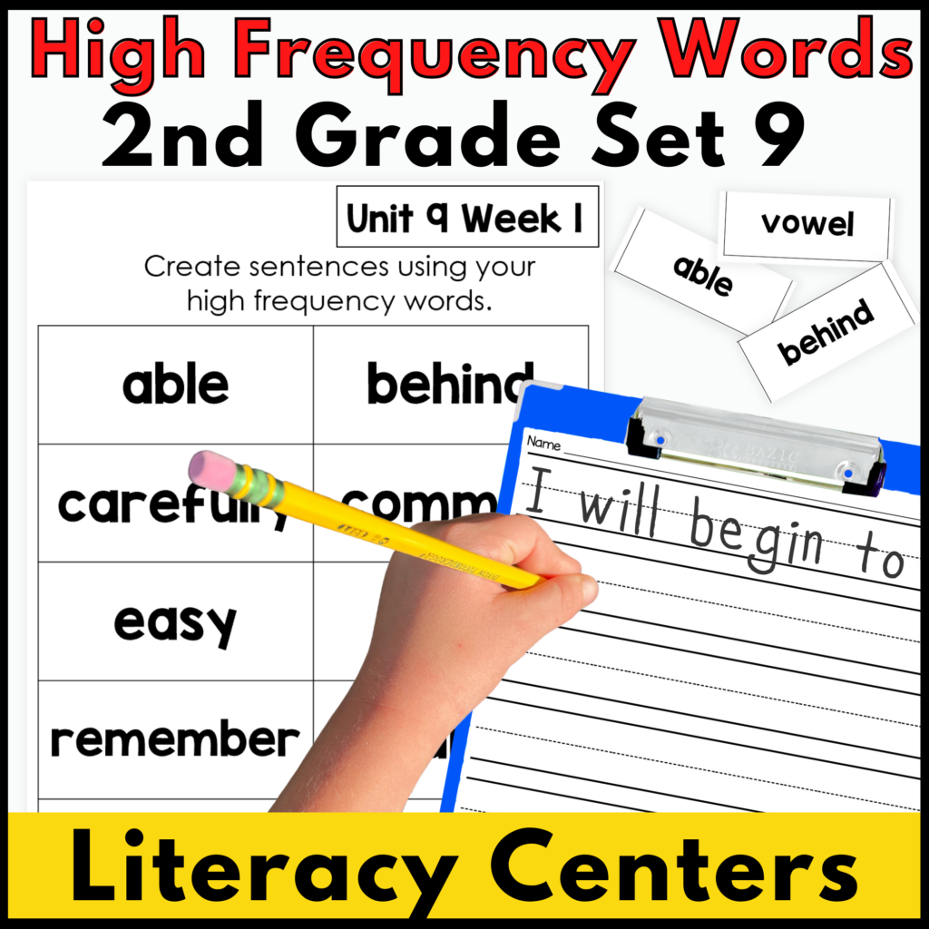 Benchmark Advance High Frequency Word Activities | 2nd Grade Unit 9 ...