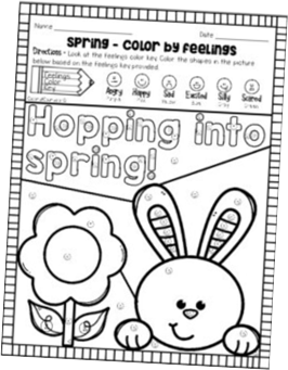 Spring Color by Feelings Worksheets | Made By Teachers