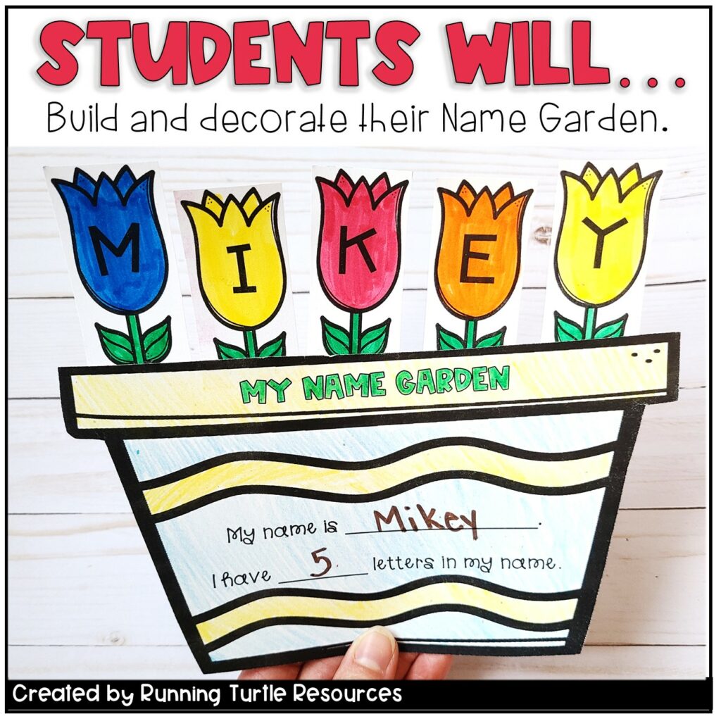 Spring Flowers Name Craft l Preschool Name Recognition EDITABLE | Made ...