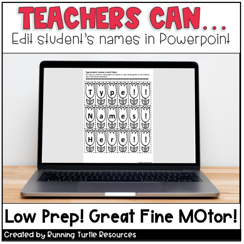 Spring Flowers Name Craft l Preschool Name Recognition EDITABLE | Made ...