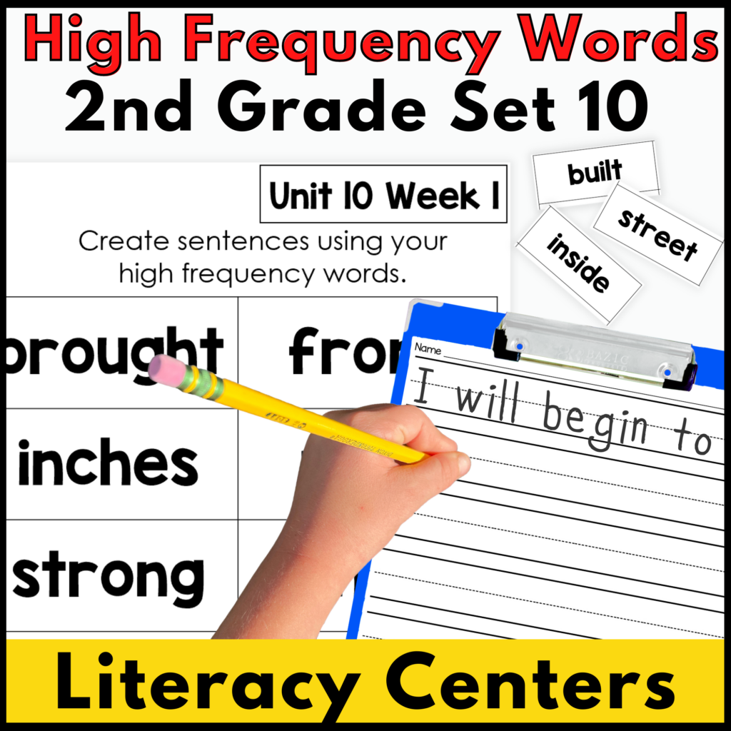 Benchmark Advance High Frequency Word Activities | 2nd Grade Unit 10 ...