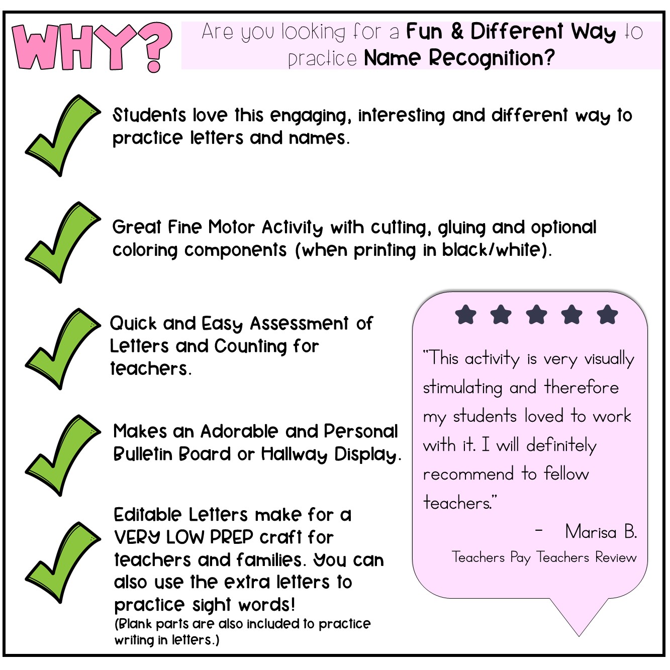 Spring Flowers Name Craft l Preschool Name Recognition EDITABLE | Made ...