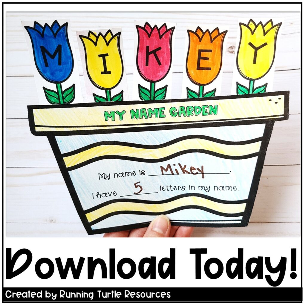 Spring Flowers Name Craft l Preschool Name Recognition EDITABLE | Made ...