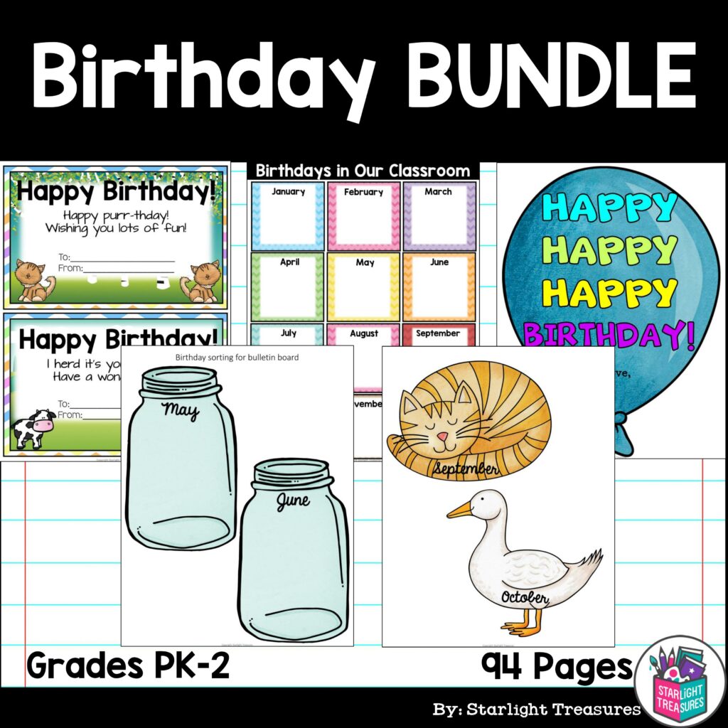 Birthdays in the Classroom Kit: Birthday Cards, Bulletin Board Kits ...