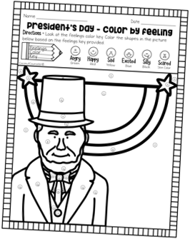 President's Day Color by Feeling Worksheets | Made By Teachers