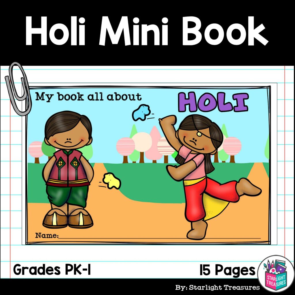 Holi Mini Book for Early Readers | Made By Teachers