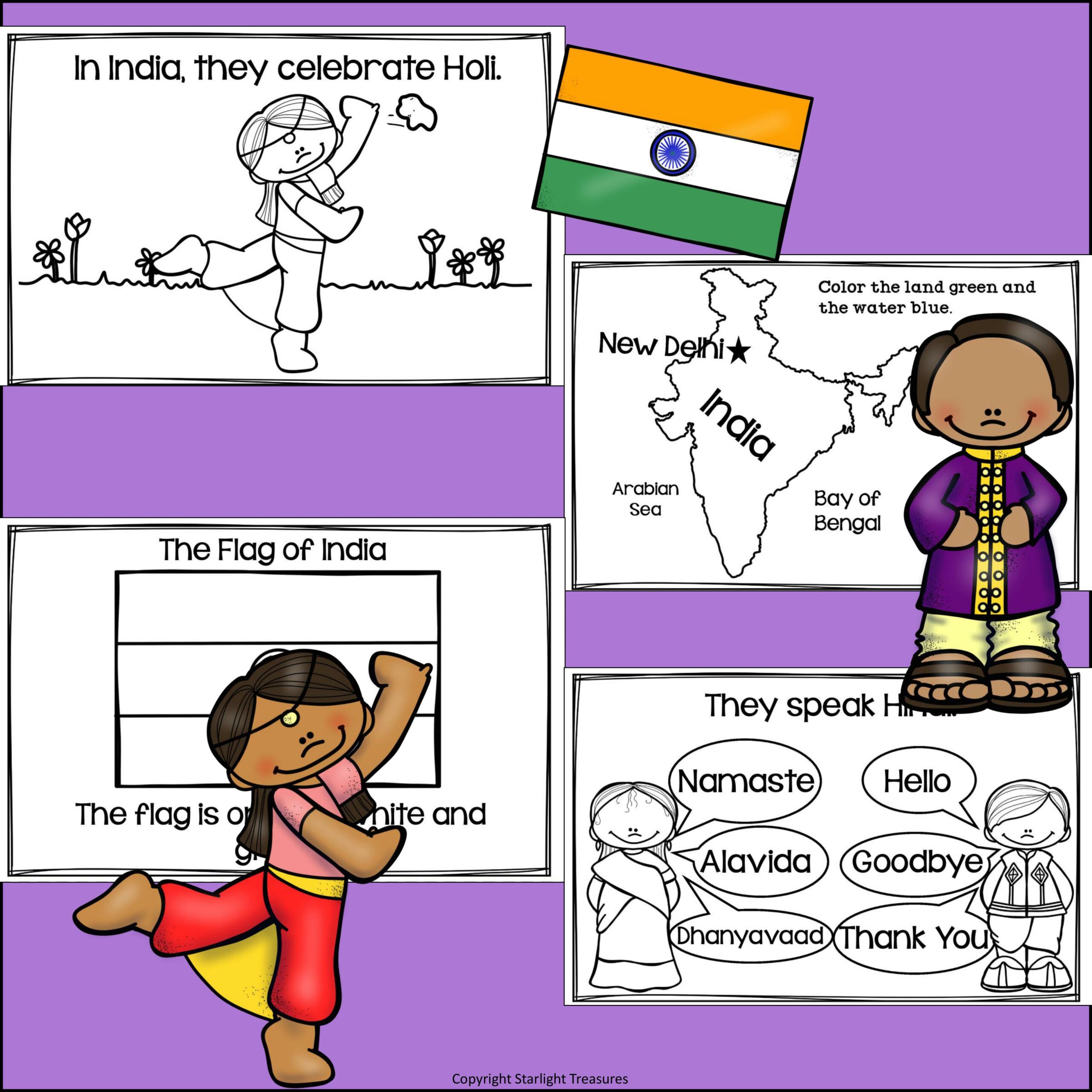 Holi Mini Book for Early Readers | Made By Teachers