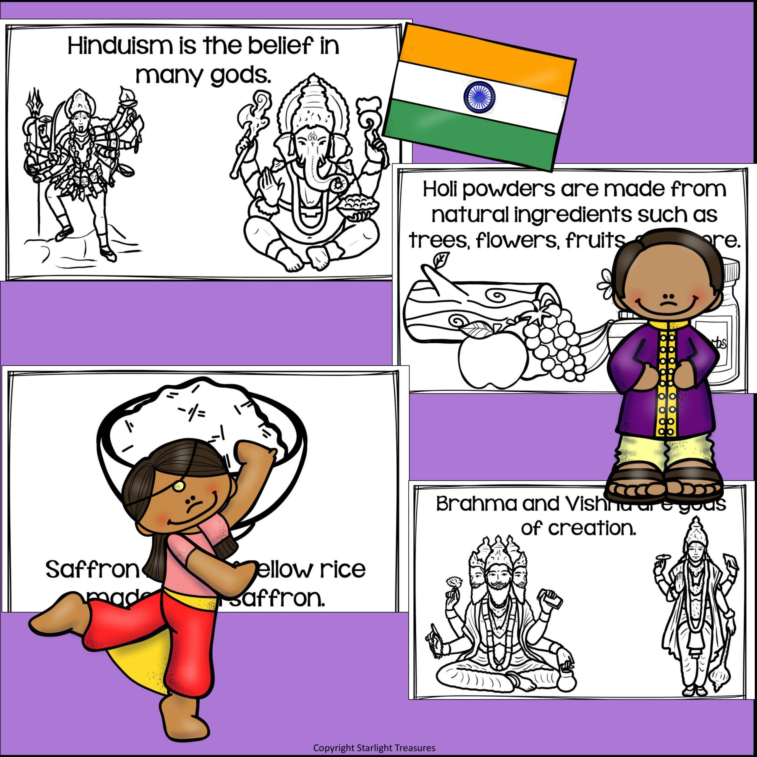 Holi Mini Book for Early Readers | Made By Teachers