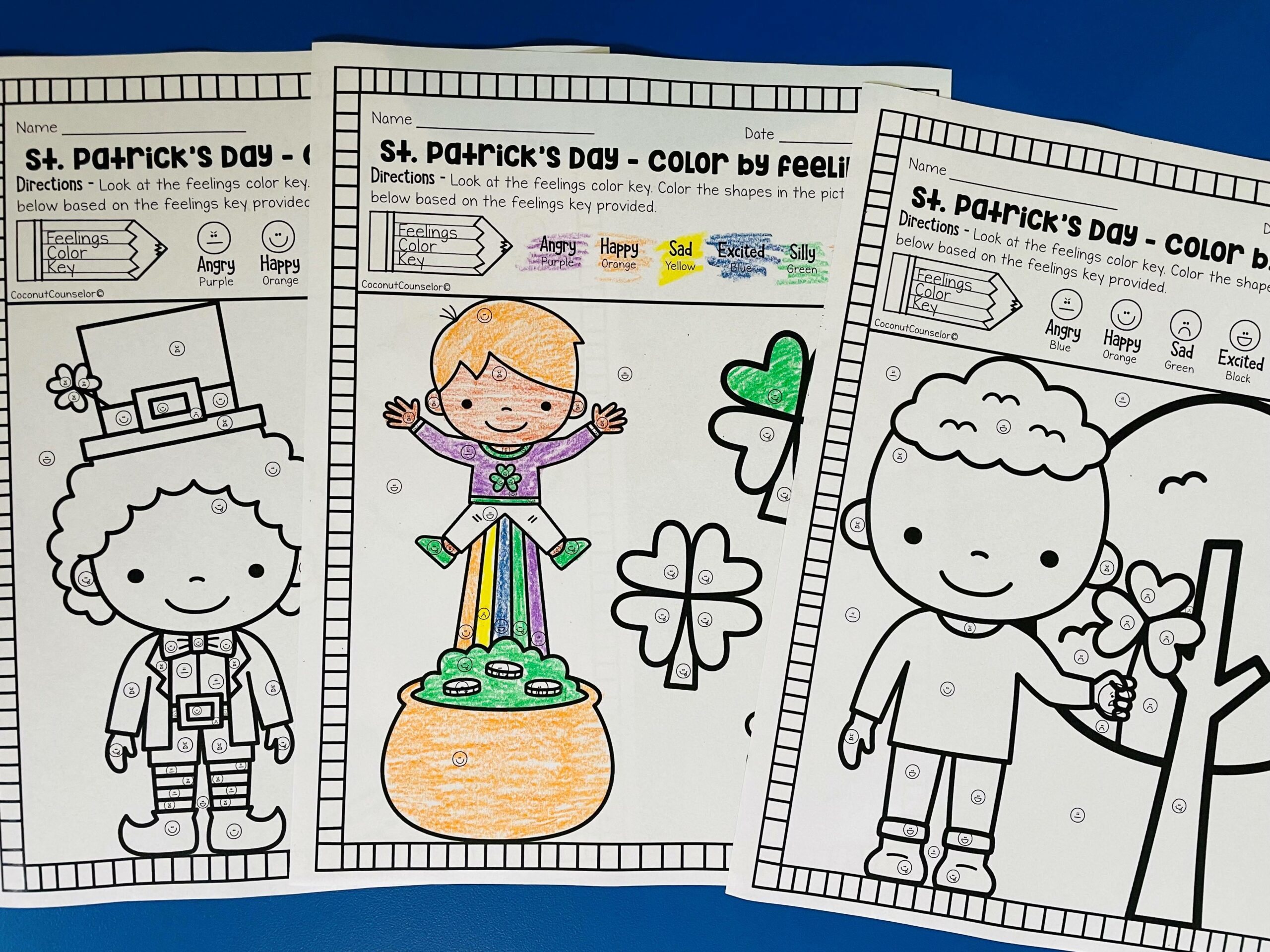 St. Patrick's Day Color by Feeling Worksheets | Made By Teachers