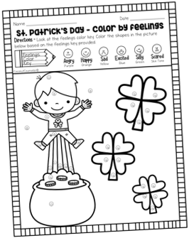St. Patrick's Day Color by Feeling Worksheets | Made By Teachers