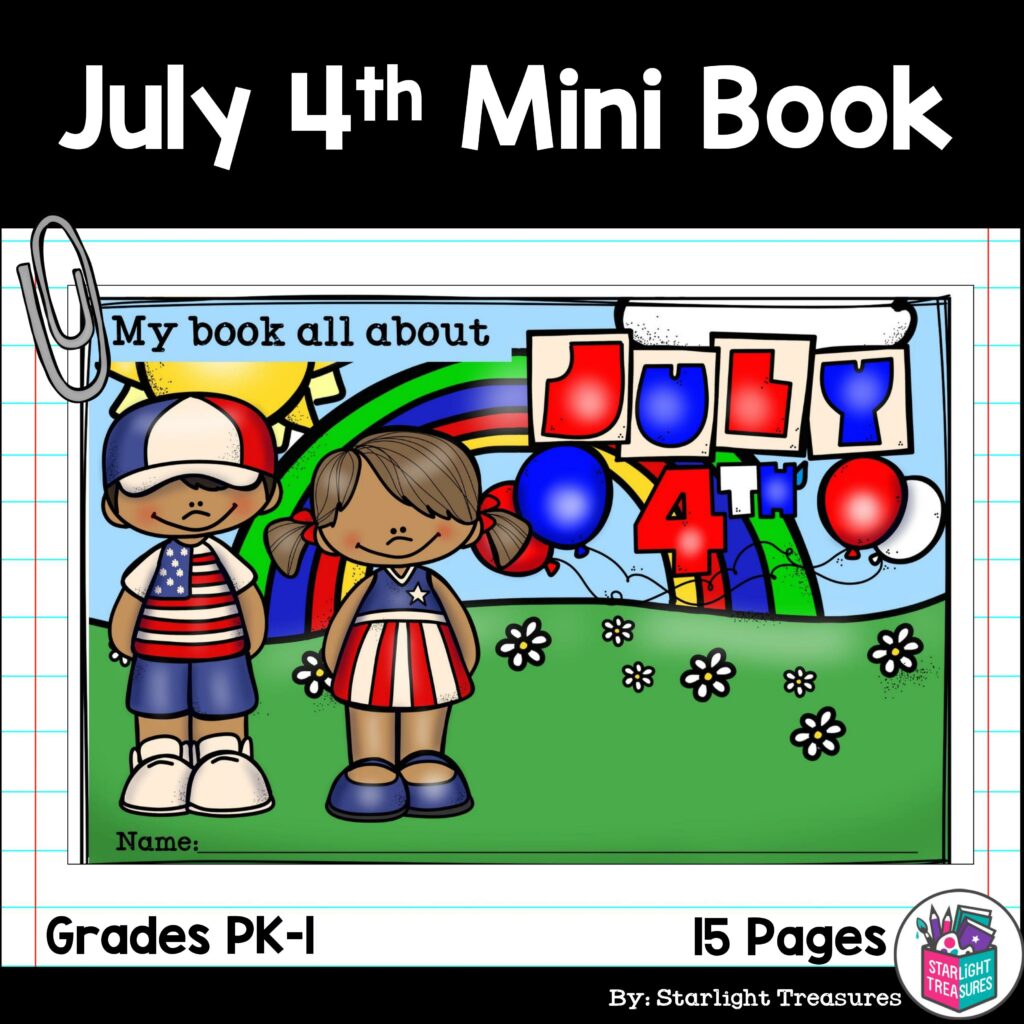 Independence Day Mini Book for Early Readers: July 4th | Made By Teachers