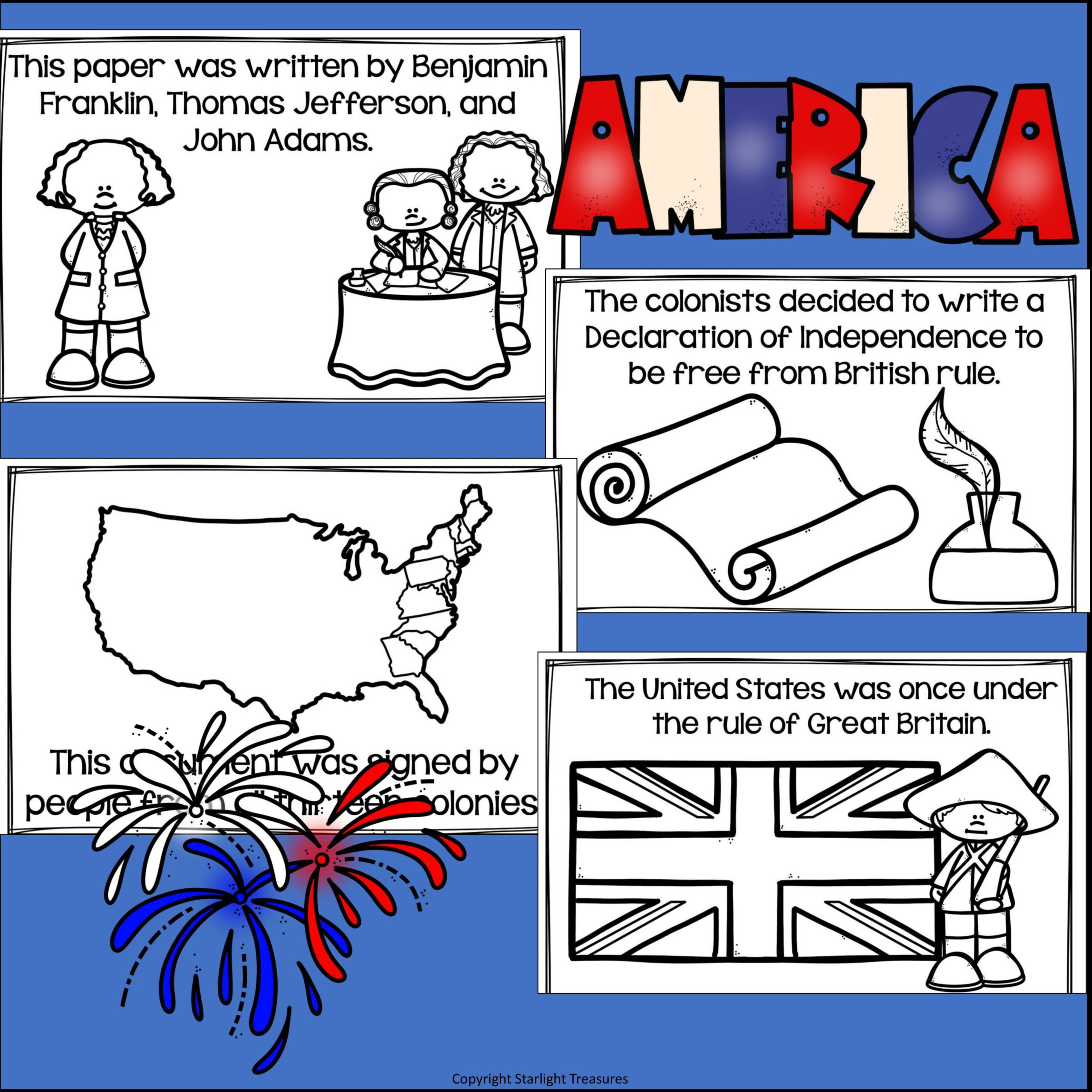 Independence Day Mini Book for Early Readers: July 4th | Made By Teachers