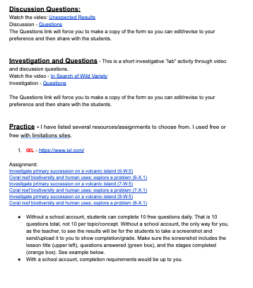 Complete Online Distance Learning Biodiversity 7.LS2.4, MS-LS2-4 | Made ...