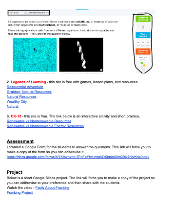 Complete Online Distance Learning Earth's Resources 7.ESS3.1, MS-ESS3-1 ...
