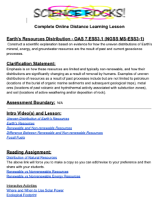 Complete Online Distance Learning Earth Science Bundle OAS 7.ESS, NGSS ...