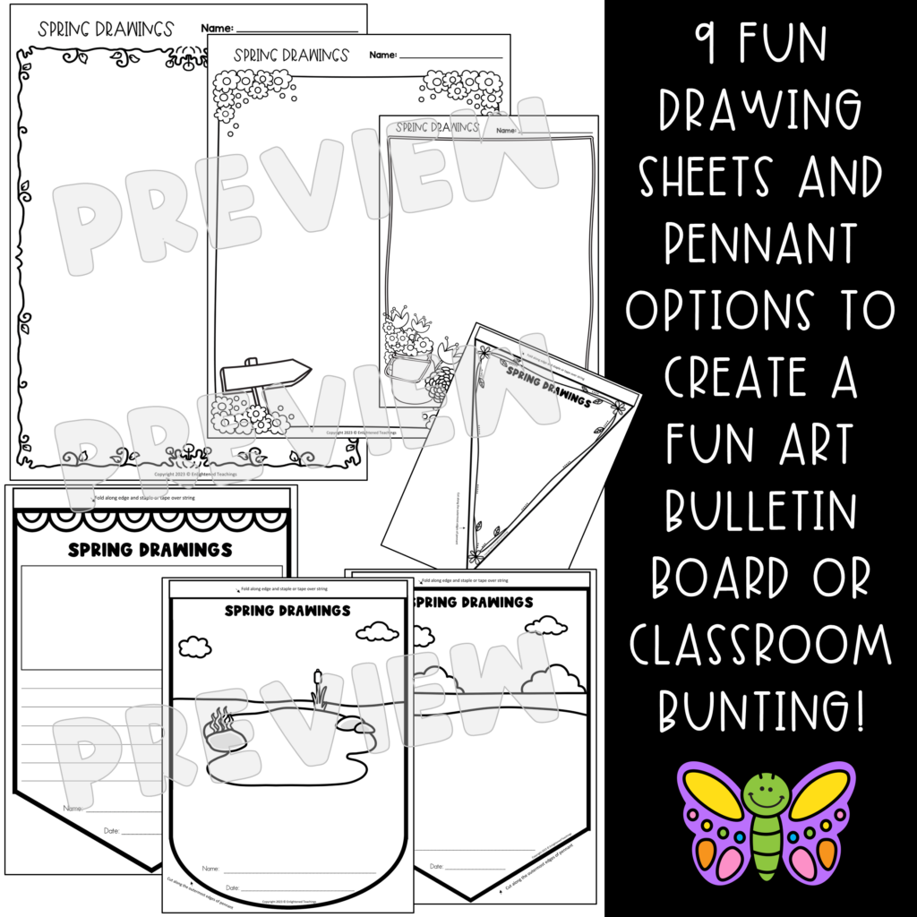 Spring Directed Drawings Worksheets Spring Writing Prompts Spring Draw ...