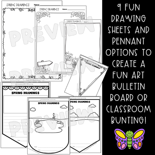 Spring Directed Drawings Worksheets Spring Writing Prompts Spring Draw ...