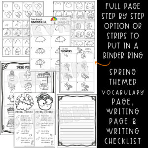 Spring Directed Drawings Worksheets Spring Writing Prompts Spring Draw ...