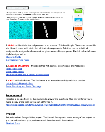 Complete Online Distance Learning Distant Forces 8.PS2.5, MS-PS2-5 ...
