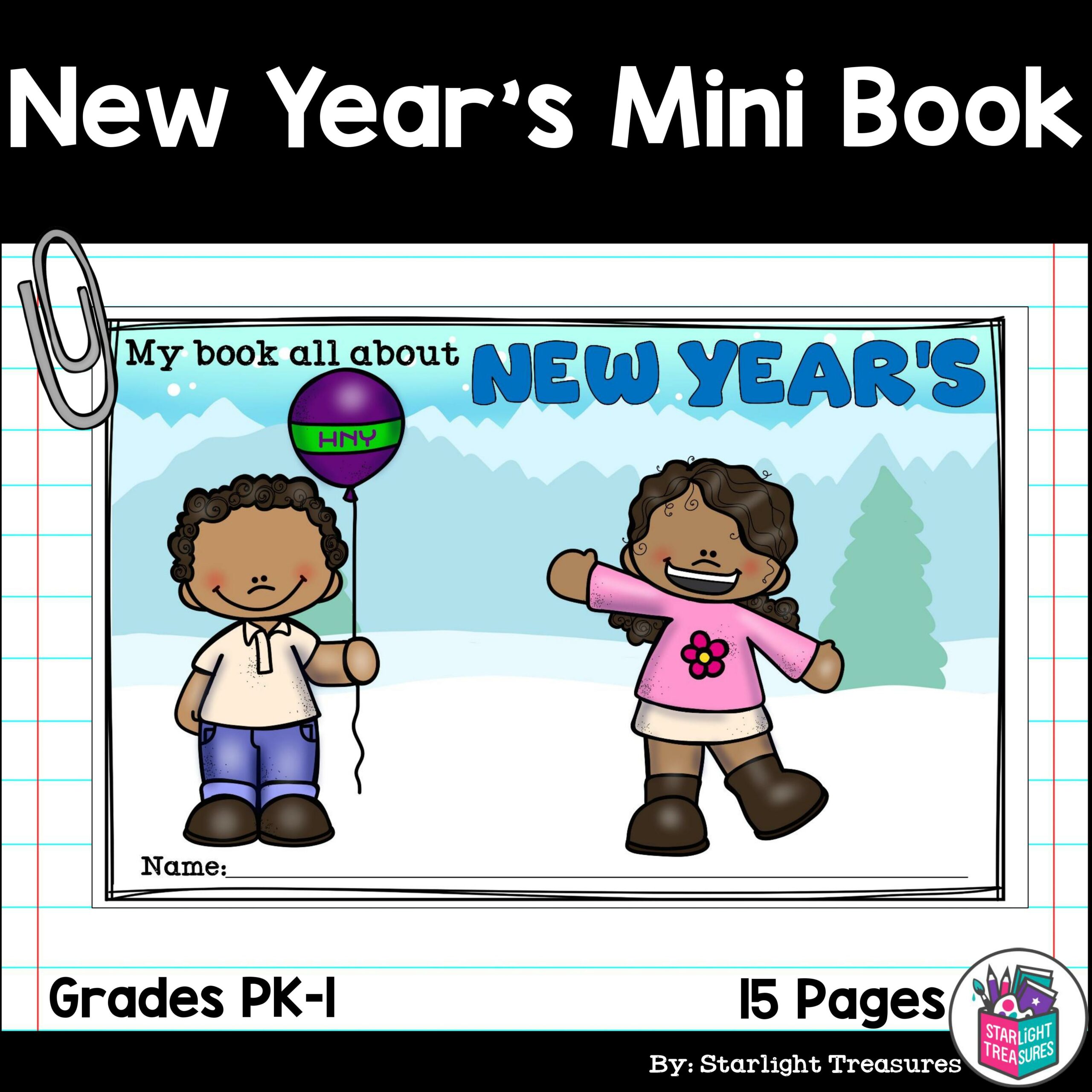 New Year's Day Mini Book for Early Readers | Made By Teachers