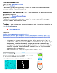 Complete Online Distance Learning Plant/Animal Characteristics 8.LS1.4 ...