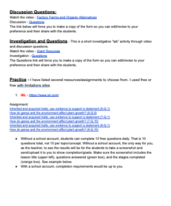 Complete Online Distance Learning Factors That Influence Growth 8.LS1.5 ...