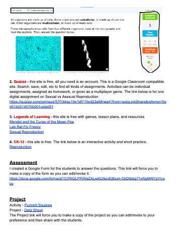 Complete Online Distance Learning Asexual & Sexual Reproduction 8.LS3.2 ...