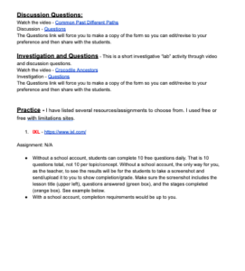 Complete Online Distance Learning Embryological Evidence 8.LS4.3, MS ...