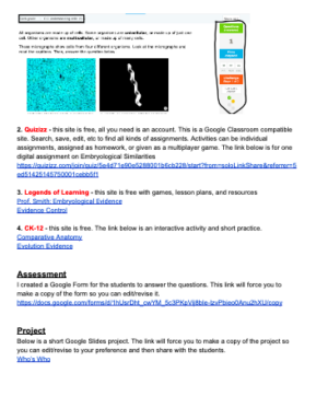 Complete Online Distance Learning Embryological Evidence 8.LS4.3, MS ...