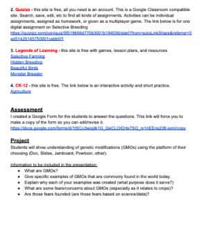Complete Online Distance Learning Selective Breeding 8.LS4.5, MS-LS4-5 ...