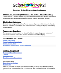Complete Online Distance Learning Life Science Bundle 8.LS, MS-LS ...