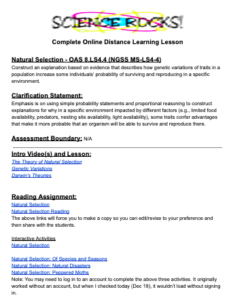 Complete Online Distance Learning Life Science Bundle 8.LS, MS-LS ...