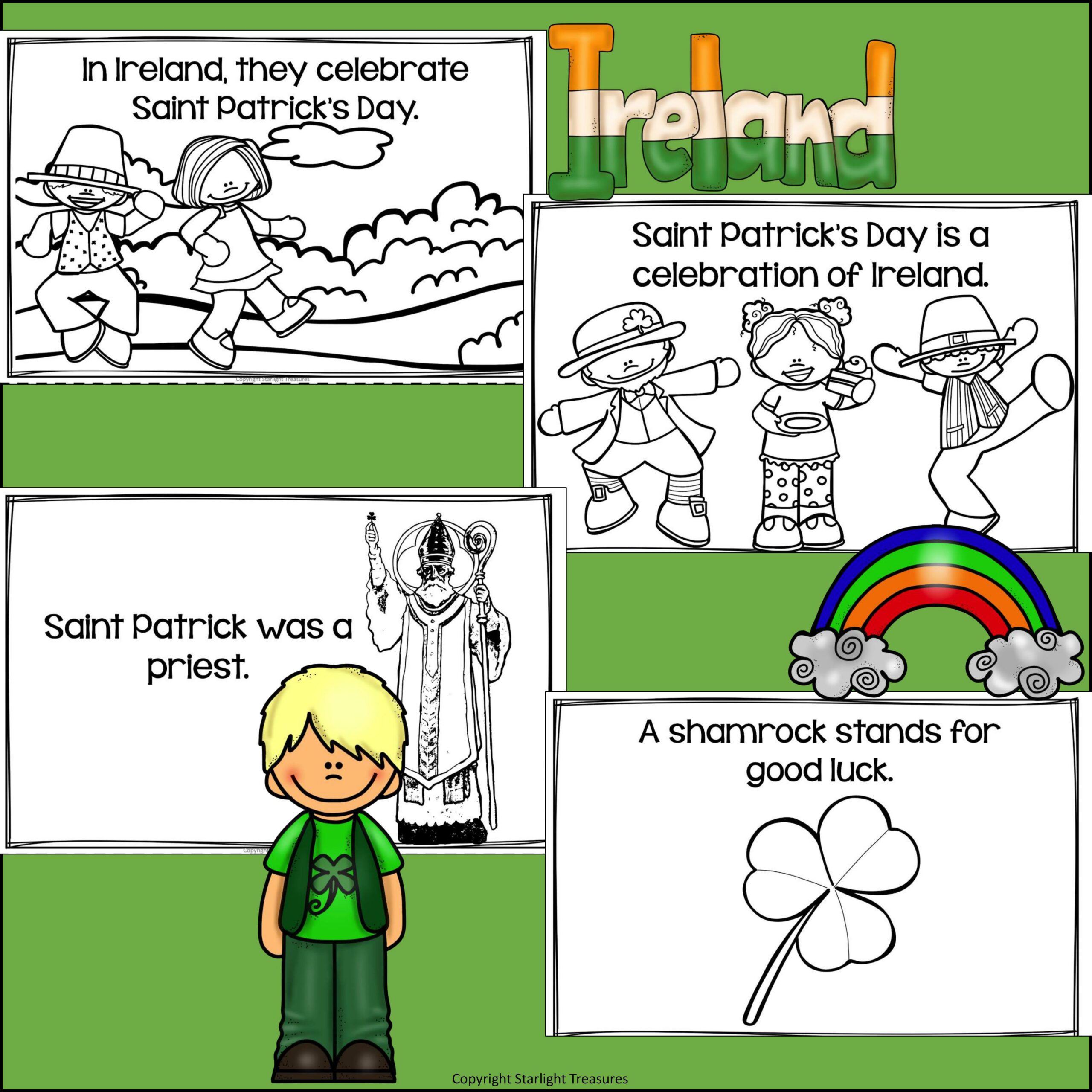 Saint Patrick's Day Mini Book for Early Readers: St. Patrick's Day ...