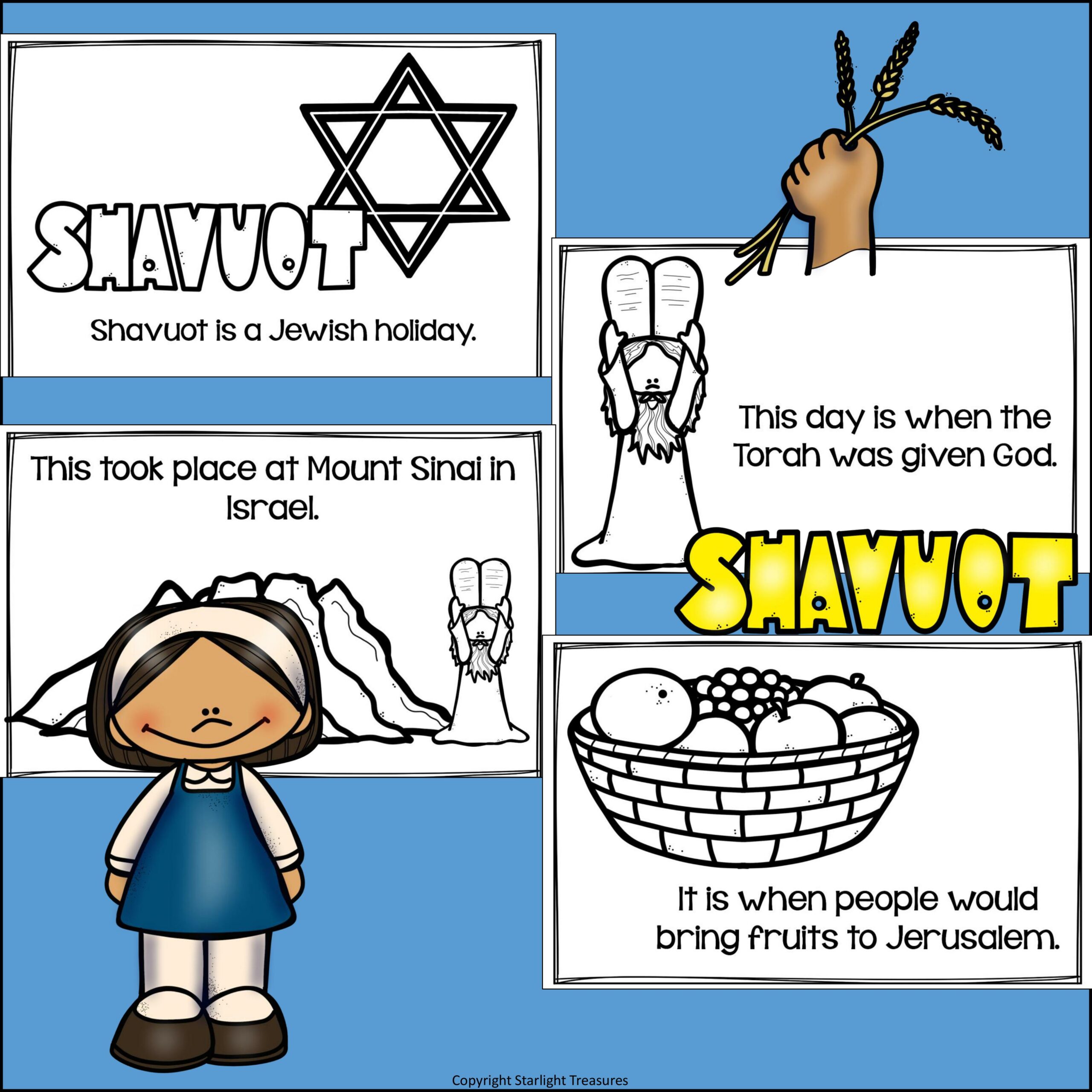 Shavuot Mini Book for Early Readers | Made By Teachers