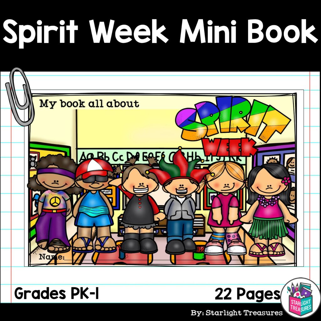 Spirit Week Mini Book for Early Readers | Made By Teachers
