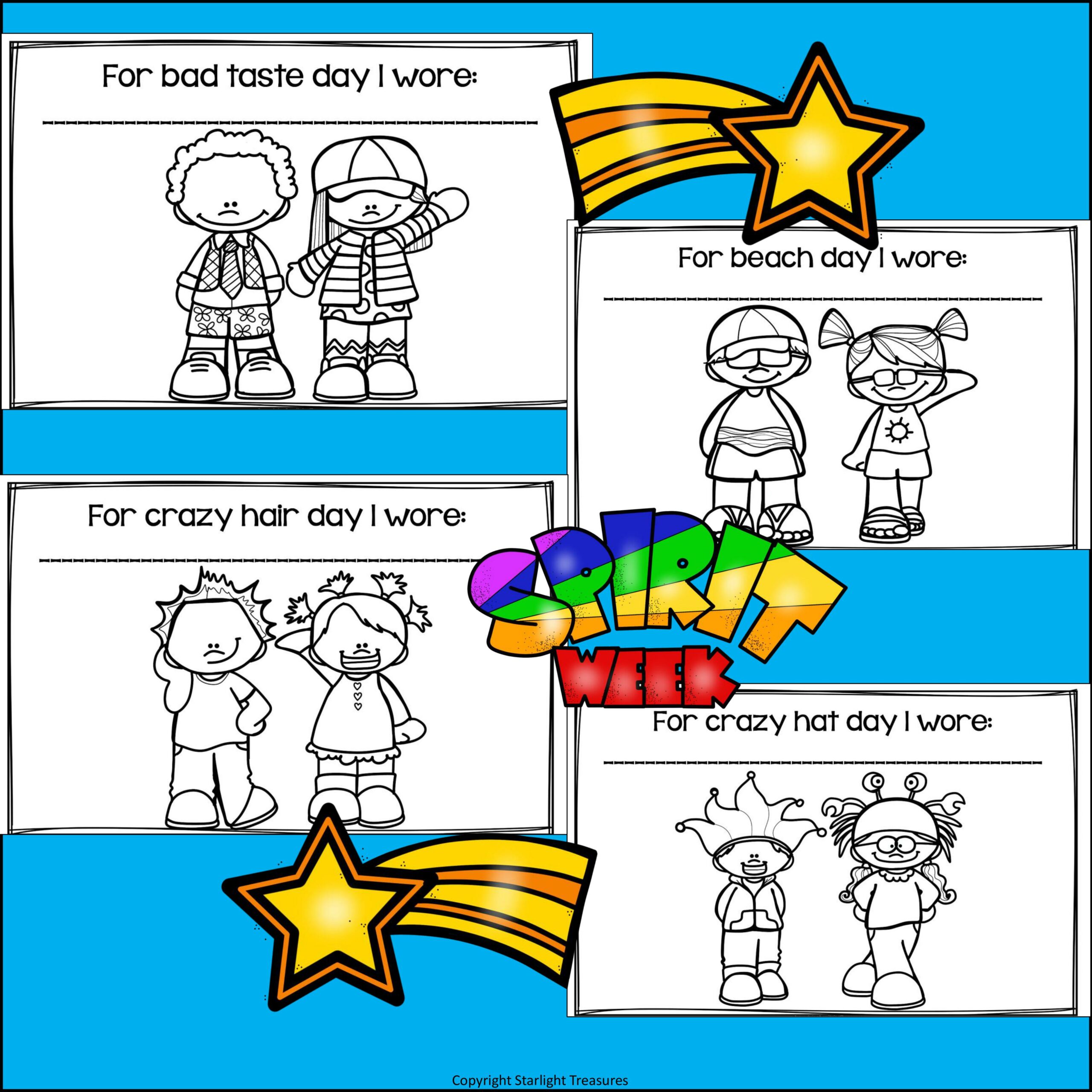 Spirit Week Mini Book for Early Readers | Made By Teachers