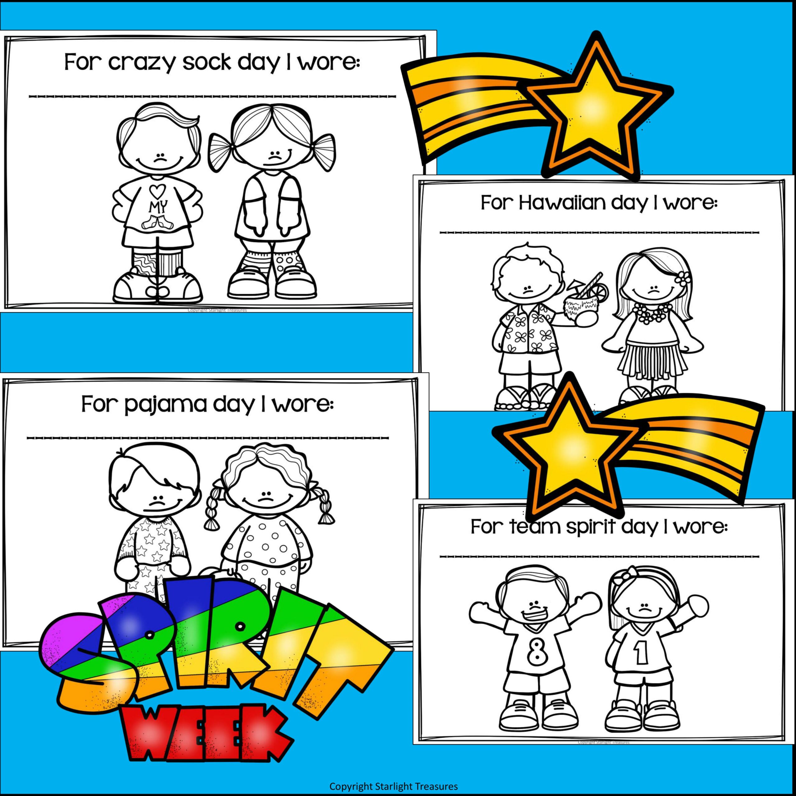 Spirit Week Mini Book for Early Readers | Made By Teachers