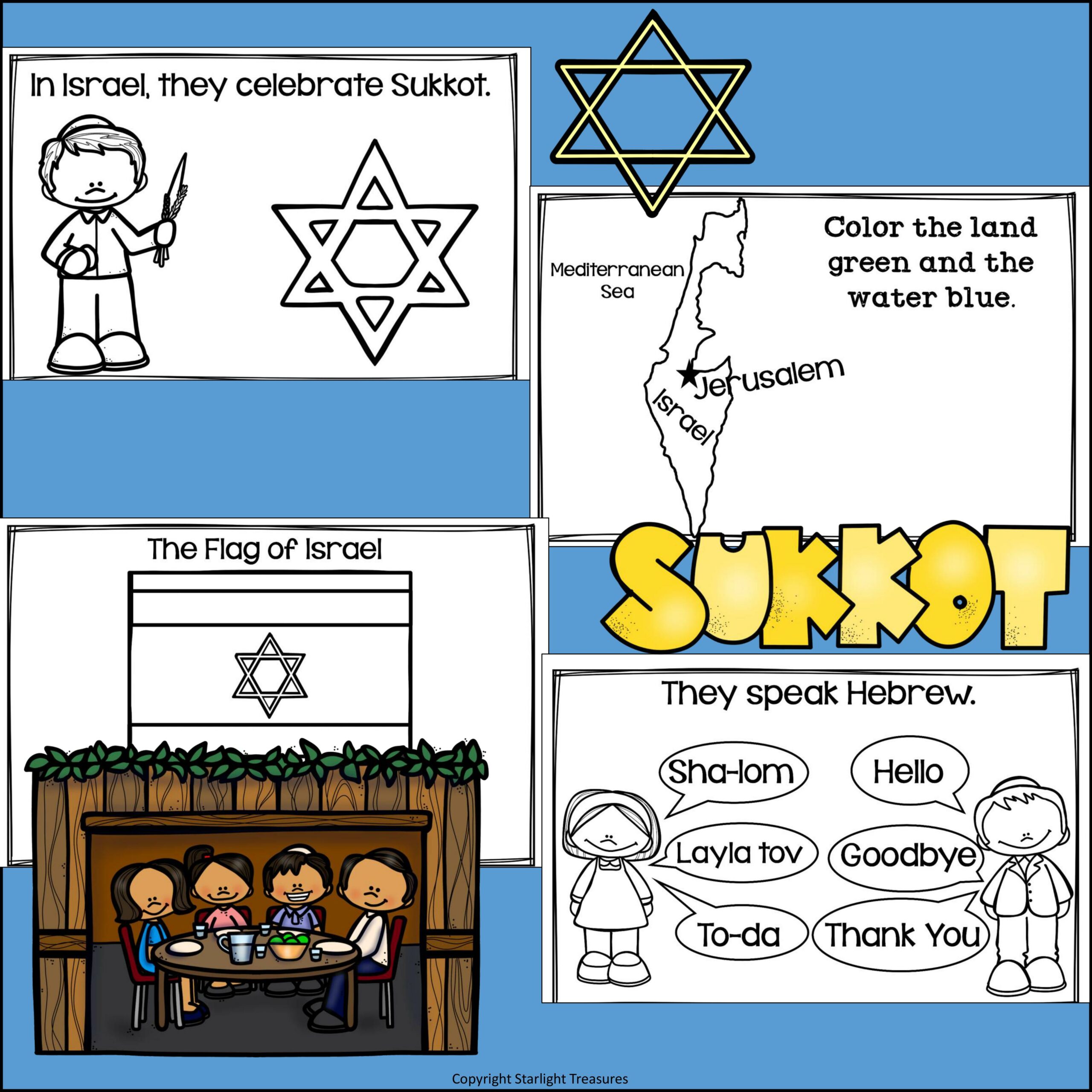 Sukkot Mini Book for Early Readers | Made By Teachers