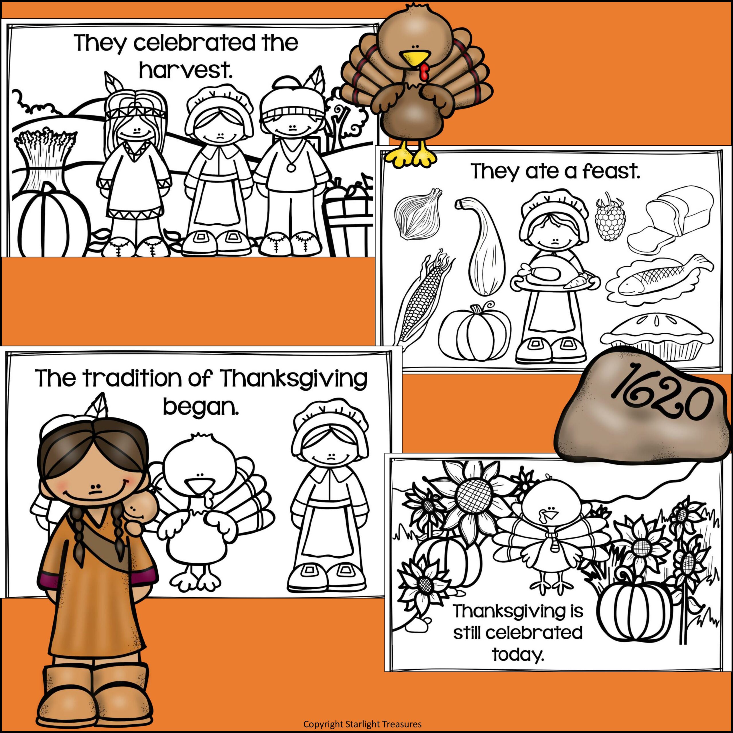 Thanksgiving Mini Book for Early Readers | Made By Teachers