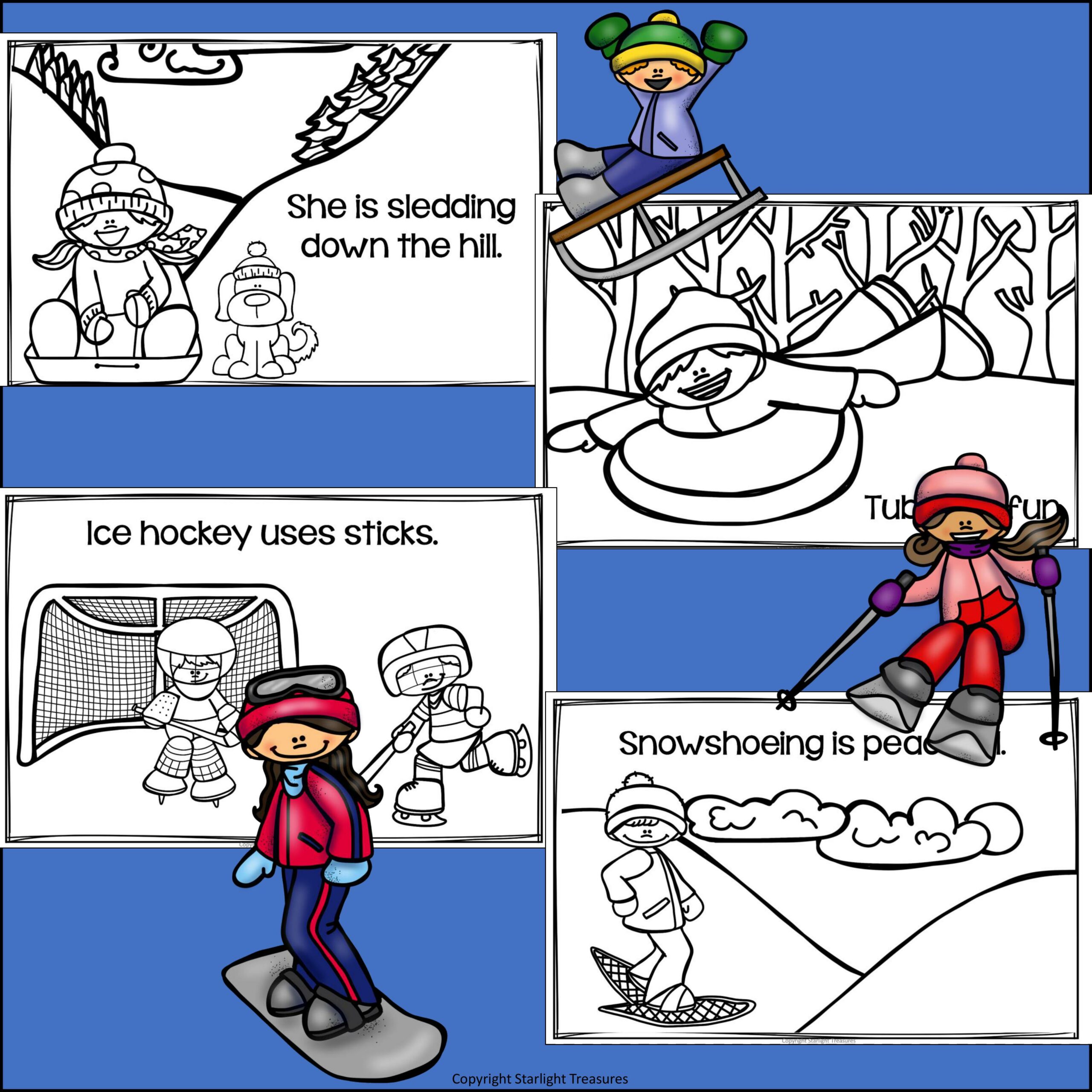 Winter Sports Mini Book for Early Readers | Made By Teachers