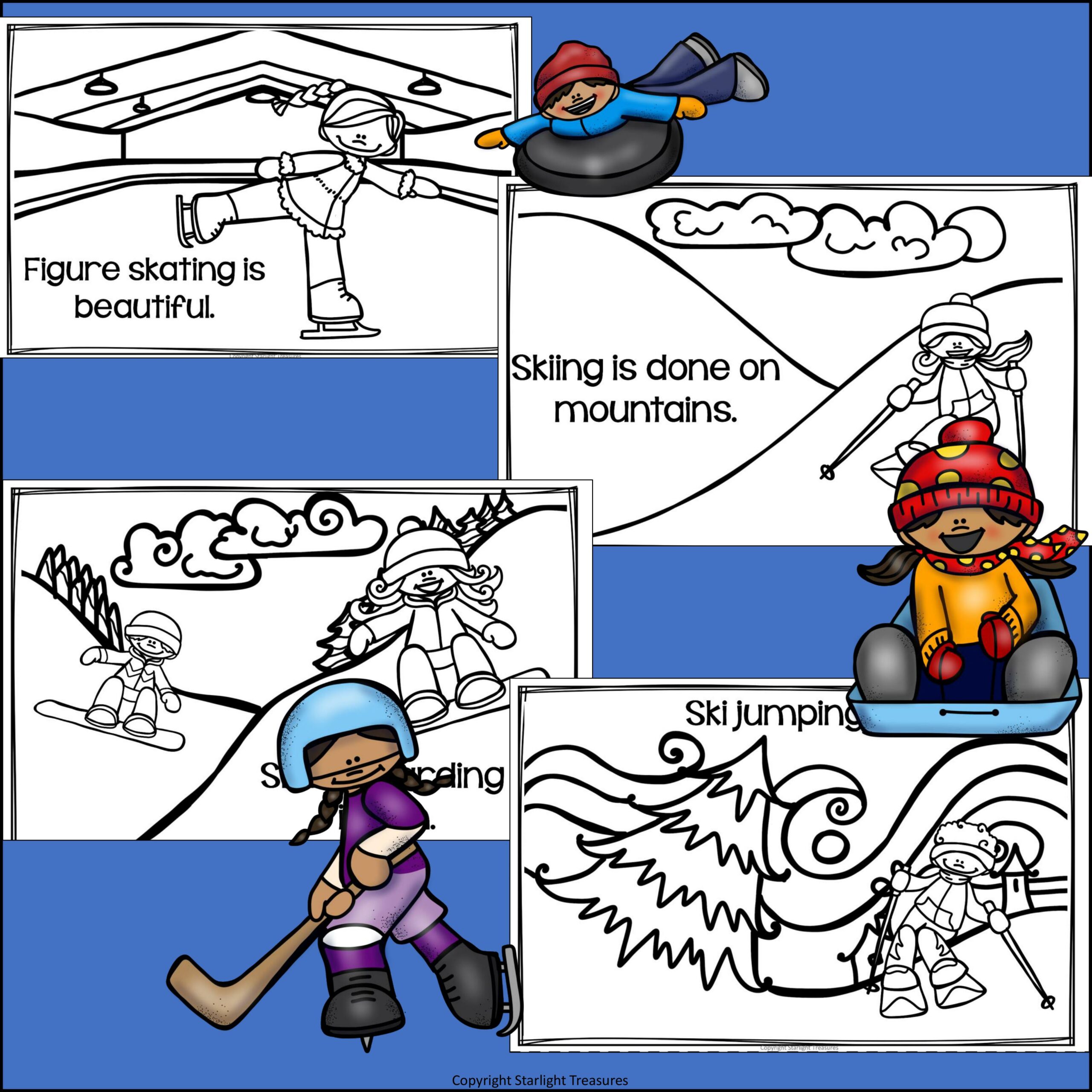 Winter Sports Mini Book for Early Readers | Made By Teachers