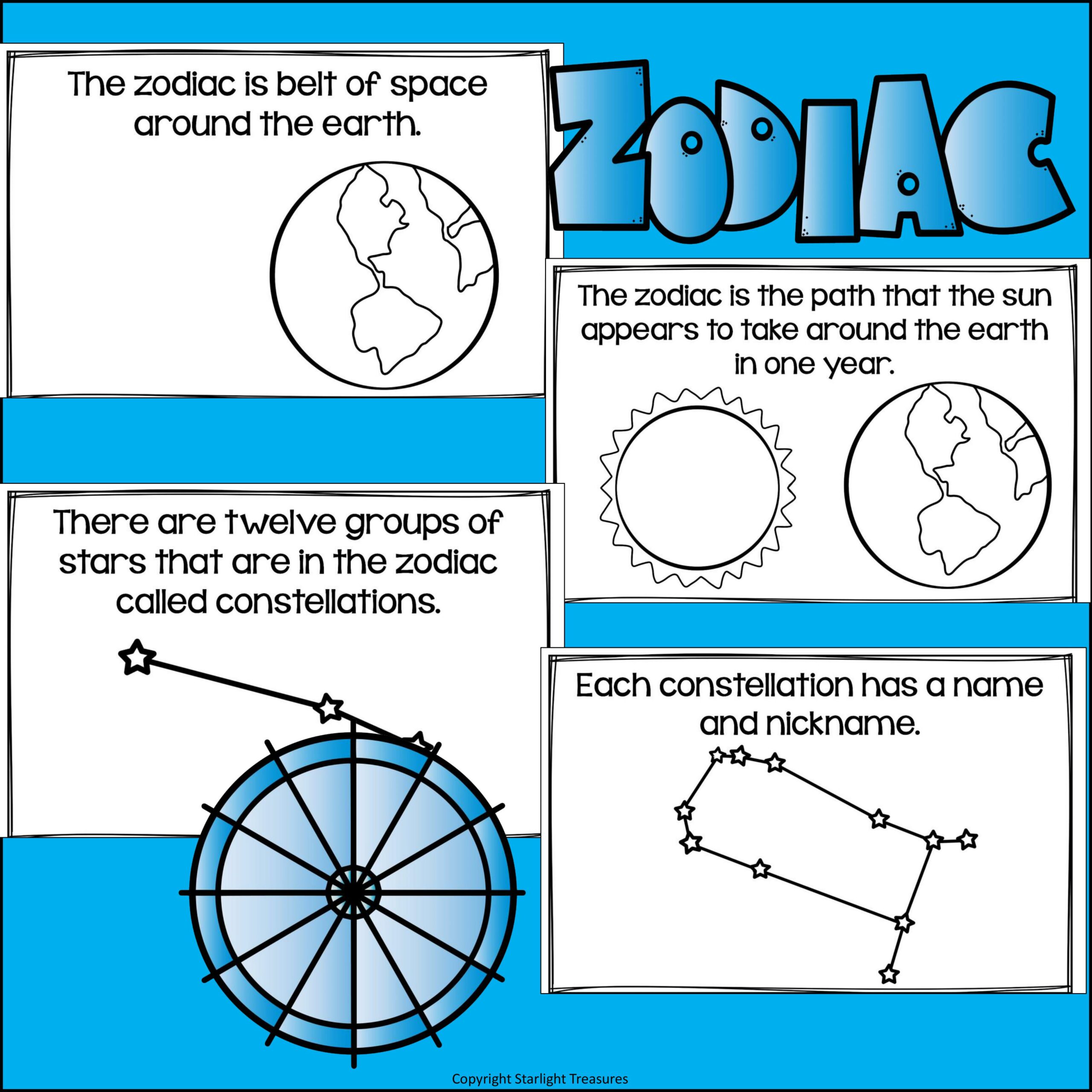 Zodiac Signs Mini Book for Early Readers | Made By Teachers