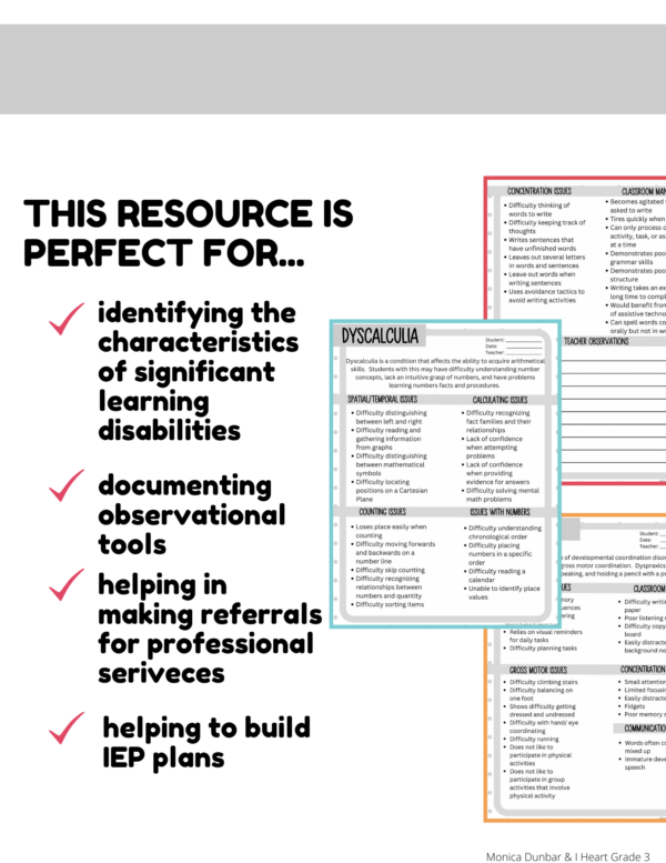 Special Needs Checklists - Made By Teachers