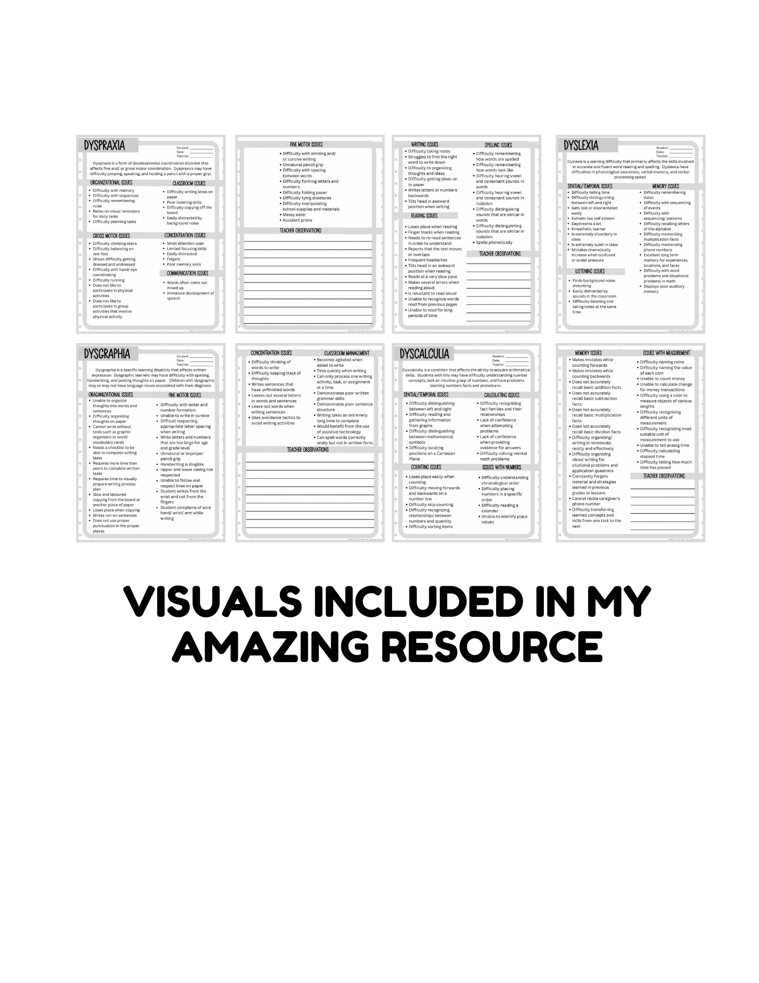 Special Needs Checklists | Made By Teachers