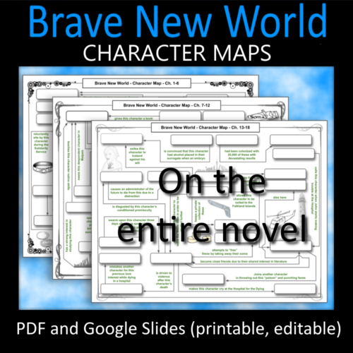 THREE Character Maps for BRAVE NEW WORLD (entire novel) PDF & Slides ...