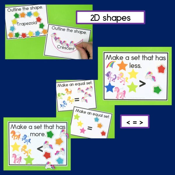 Unicorn Math Activities | Number Shape Addition Subtraction and More ...