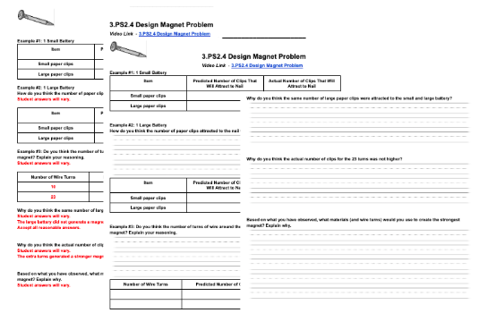 3rd Grade Science Video Lab Activity 3.PS2.4 Design a Magnet Problem ...