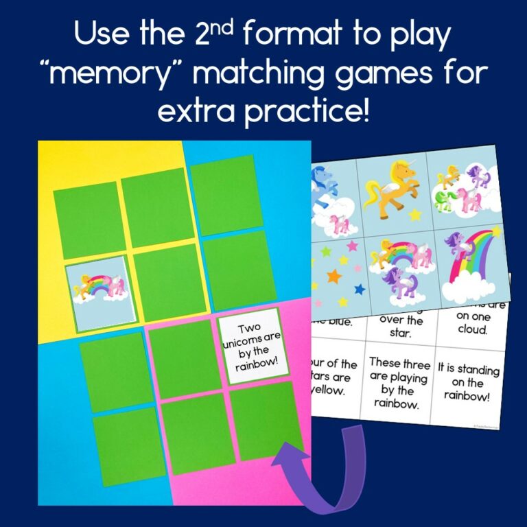 Unicorn Sight Word Sentence Reading Comprehension and Writing Center ...