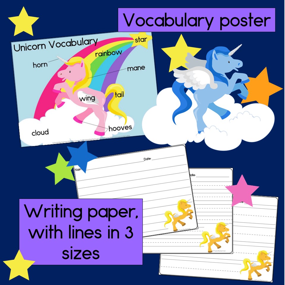 Unicorn Sight Word Sentence Reading Comprehension and Writing Center ...